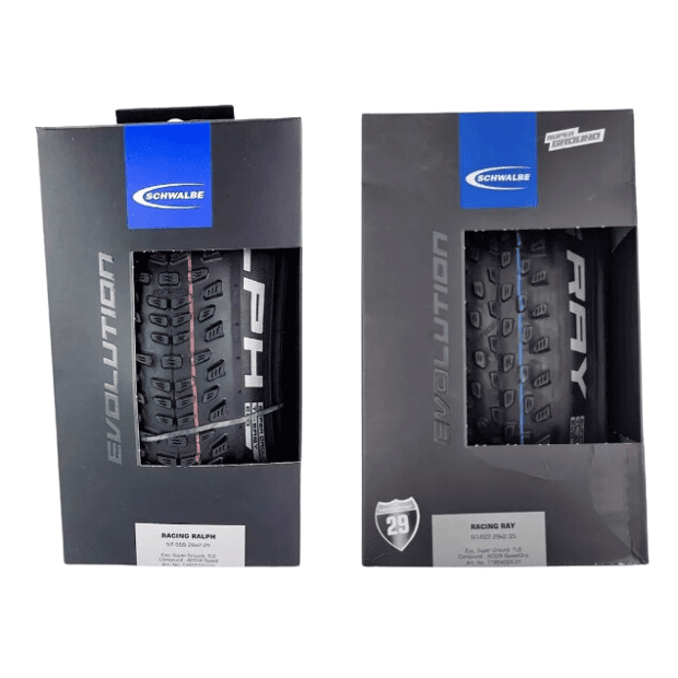 Pneu Schwalbe Racing Ray 29x2.35 + Racing Ralph 29x2.25 Evo | Durão Bikes