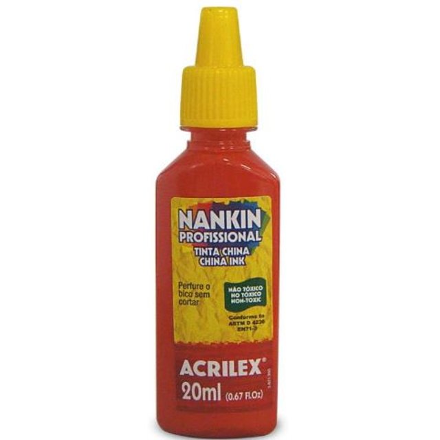 TINTA NANKIN 20ML ACRILEX 507 VERMELHO | Atacadão Mec