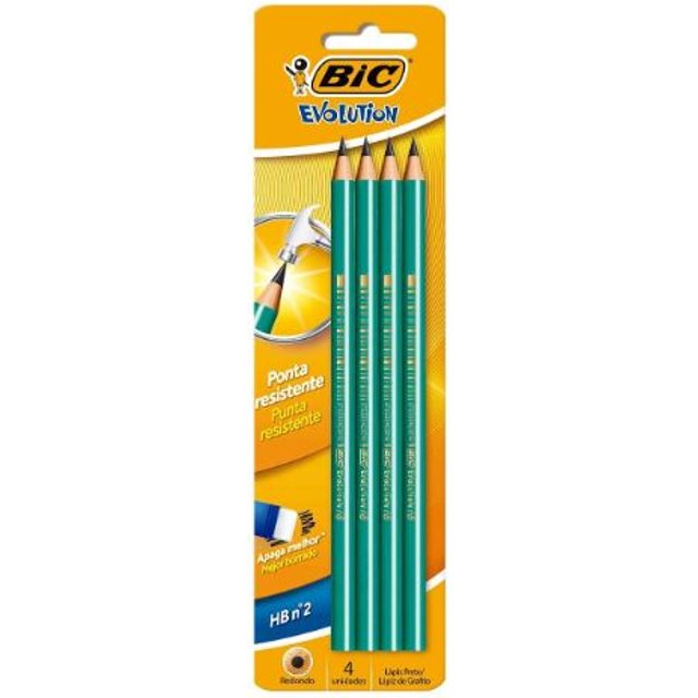 LAPIS GRAFITE N2 HB BIC EVOLUTION REDONDO COM 4 UNIDADES | Atacadão Mec LAPIS GRAFITE N2 HB BIC EVOLUTION REDONDO COM 4 UNIDADES | Atacadão Mec