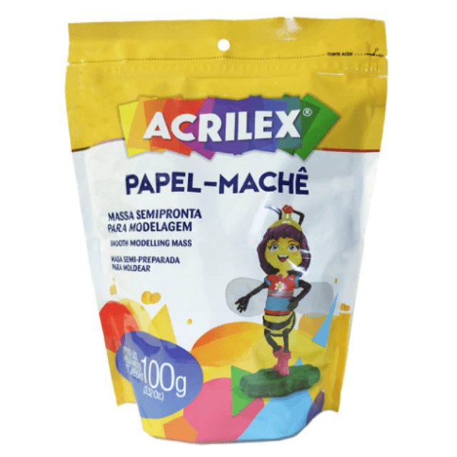 PAPEL MACHÊ ACRILEX 100G | Atacadão Mec