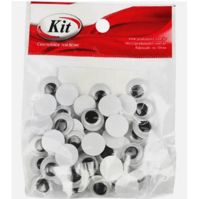 OLHO MOVEL 10 MM PRETO COM 50 UNIDADES KIT | Atacadão Mec