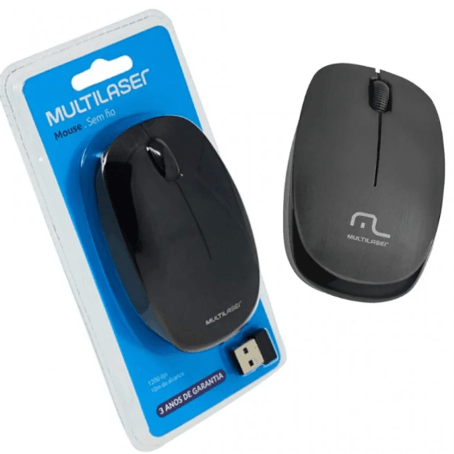 MOUSE SEM FIO MULTILASER USB M0251 | Atacadão Mec