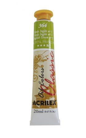 TINTA OIL COLORS CLASSIC ACRILEX 364 VERDE INGLÊS Nº5 20ML | Atacadão Mec
