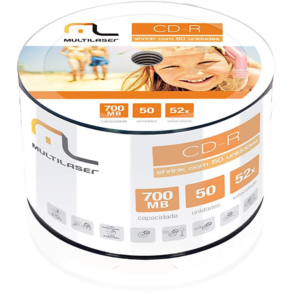 CD-R GRAVÁVEL MULTILASER COM 50 UNIDADES | Atacadão Mec