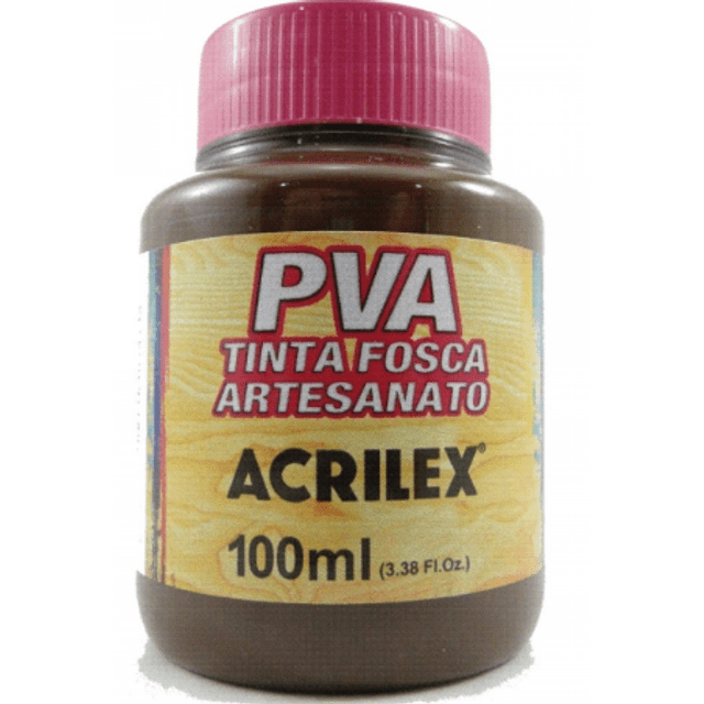 TINTA PLÁSTICA PVA 100ML ACRILEX 814 CHOCOLATE | Atacadão Mec