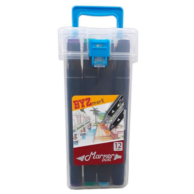 MARCADOR YES BYZMARK MARKER DUAL COM 12 UNIDADES | Atacadão Mec