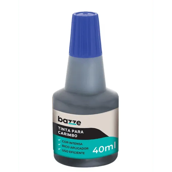 TINTA PARA CARIMBO BAZZE AZUL 40ML | Atacadão Mec