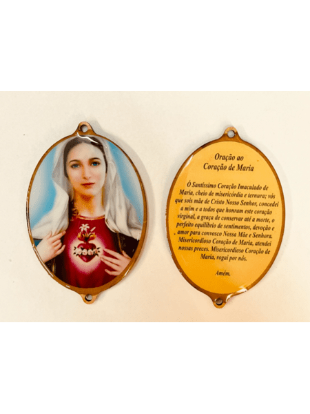 Medalha Coração de Maria Madeira 1 unidade | Kim