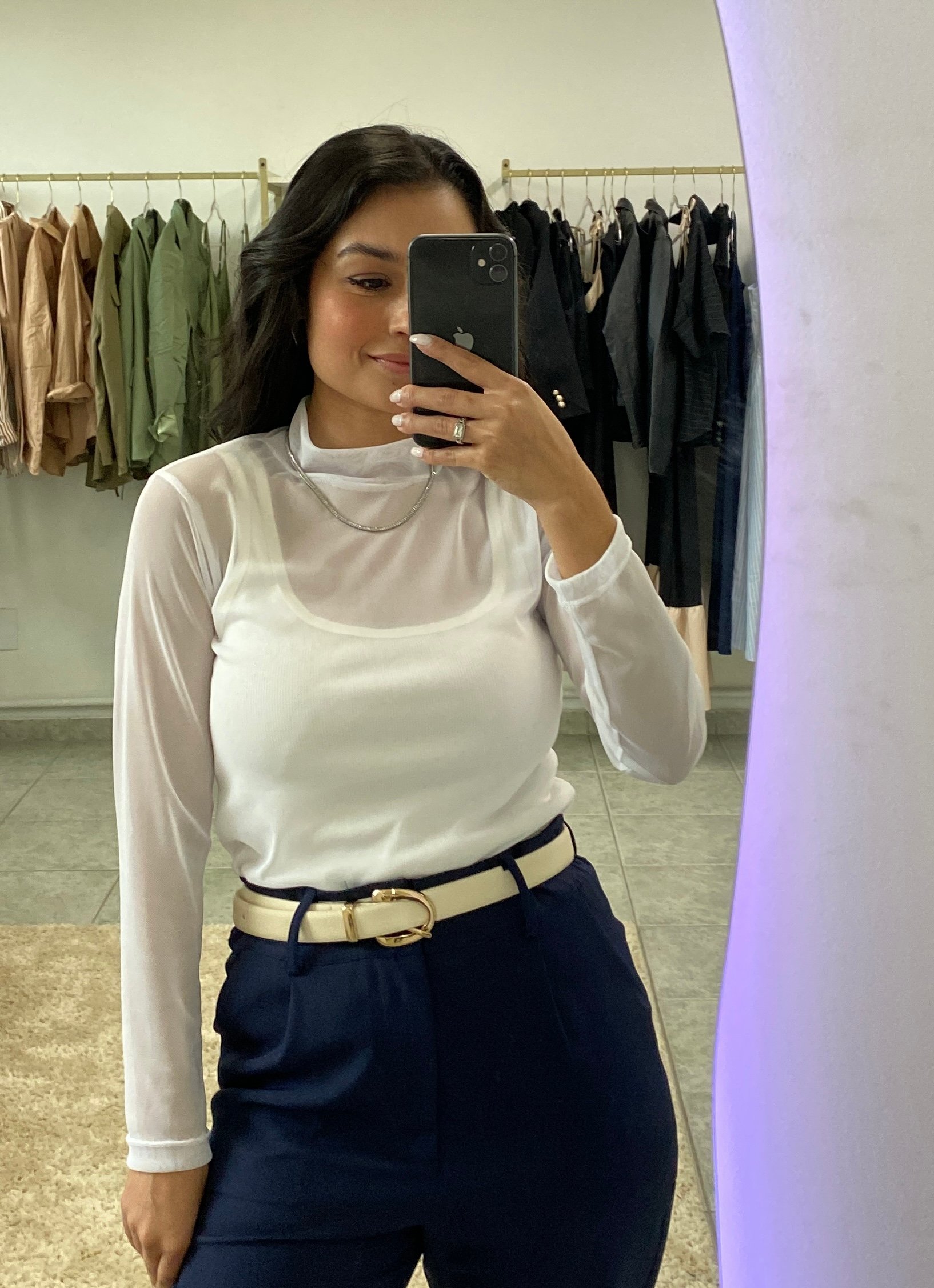 Blusa de tule branca | IsaBasi