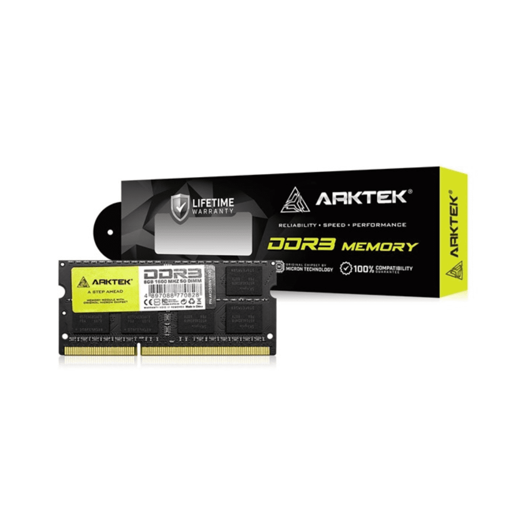 MEMORIA NOTEBOOK ARKTEK 8GB DDR3 1600MHZ - SEM DISSIPADOR | i9 Tec Informatica