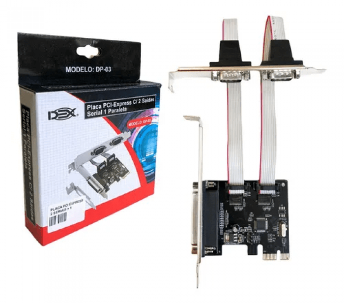 Placa PCI Express Com 2 Serial e 1 Paralela DEX, DP-03 | i9 Tec Informatica
