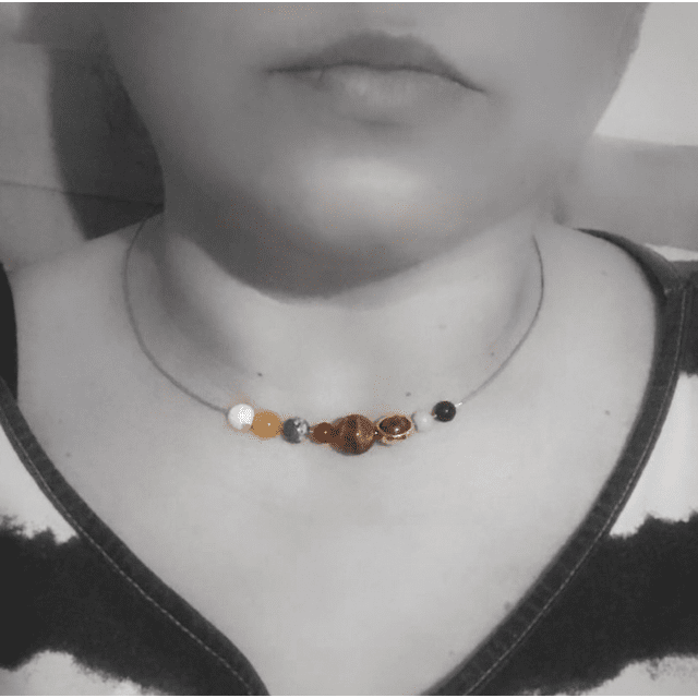 Colar planetas do sistema solar | Pedra dos Sonhos