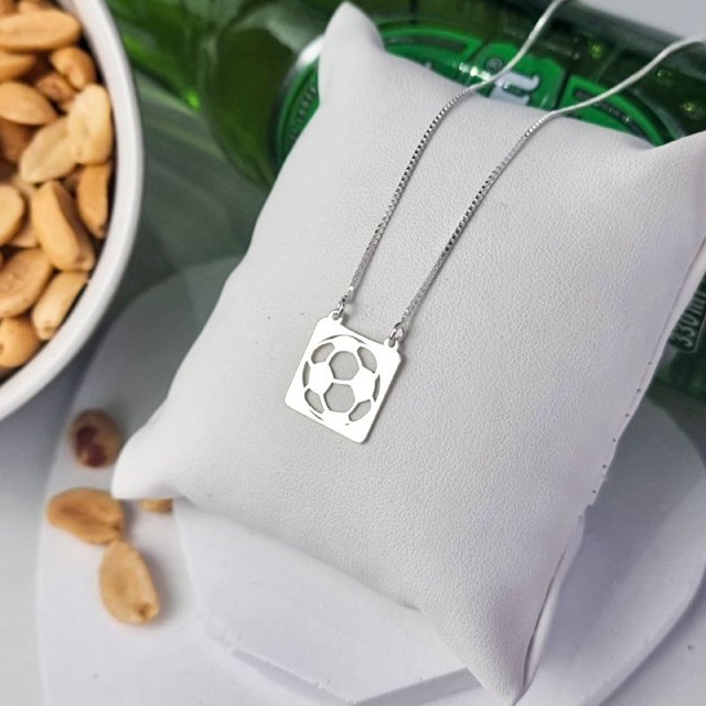 Colar Quadrado Bola Vazada | LIRIOH JOIAS