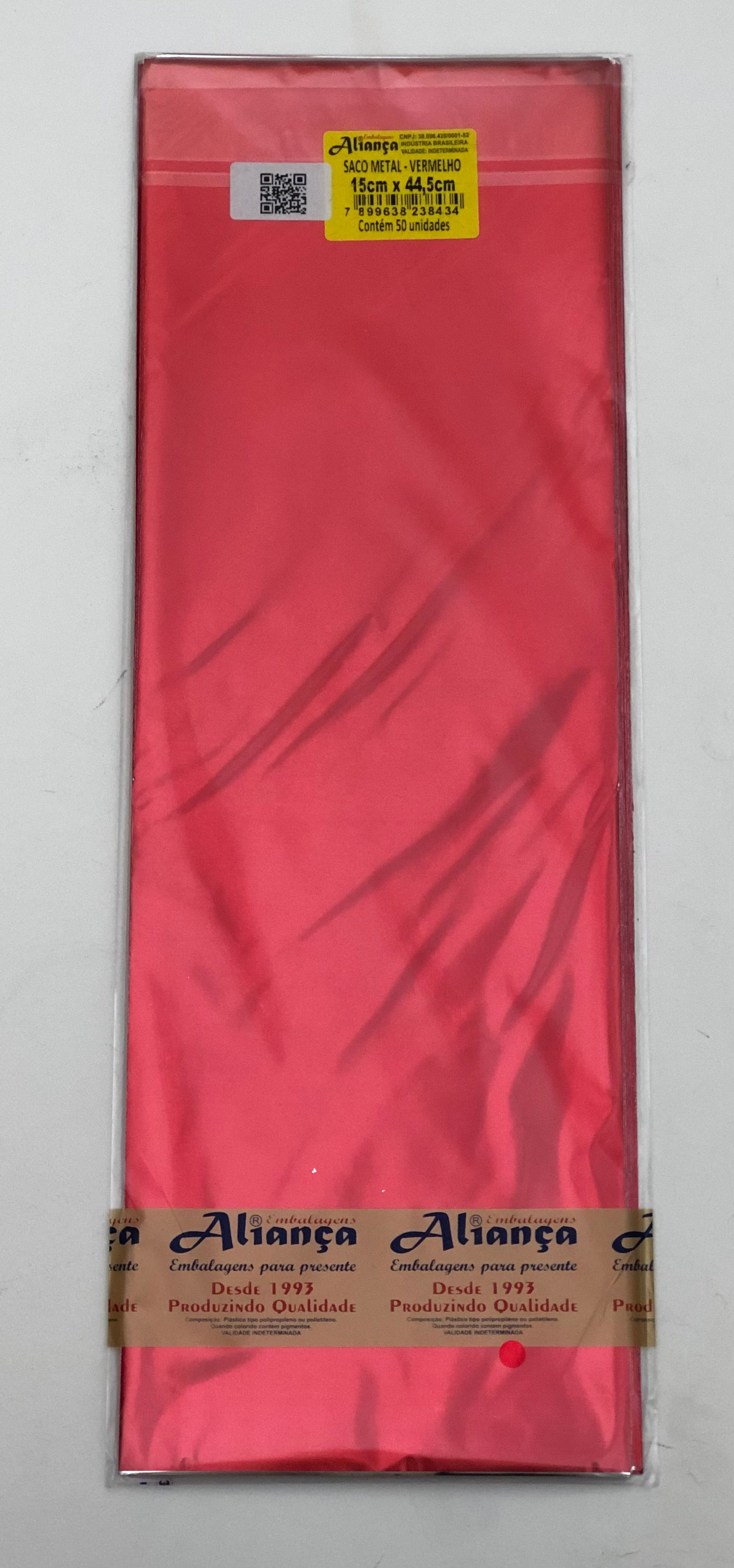 Saco BOPP Pérola 15X44cm 50un / | Aliança Embalagens