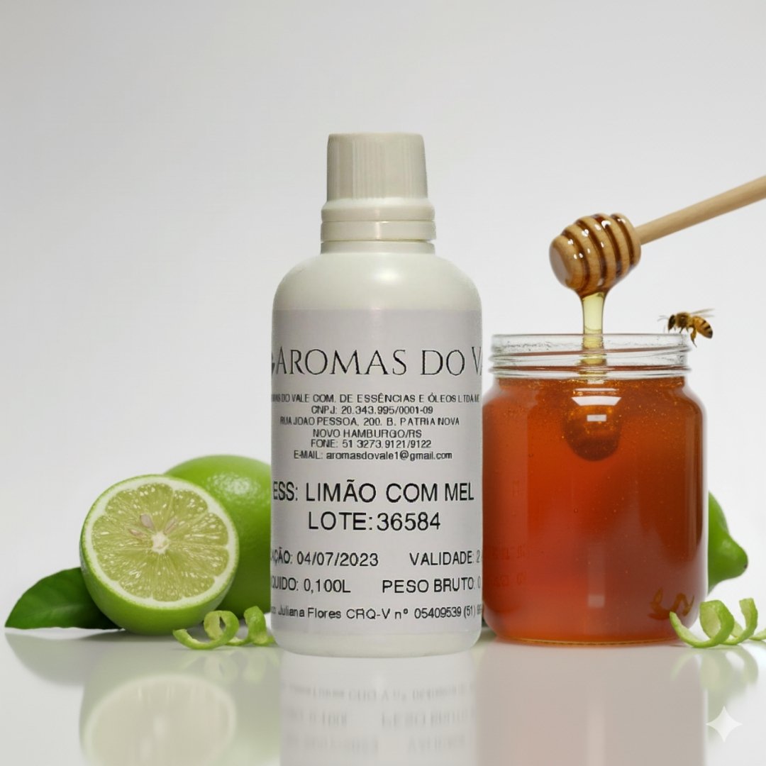 Essência Limão com Mel | Fragrância Cítrica e Adocicada | Aromas do Vale