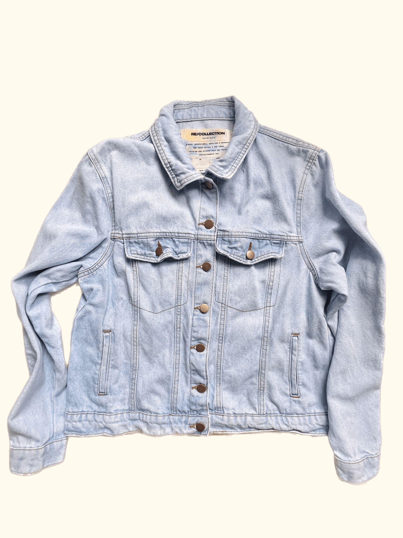 jaqueta jeans tradicional clara / lisa | Recollection lab