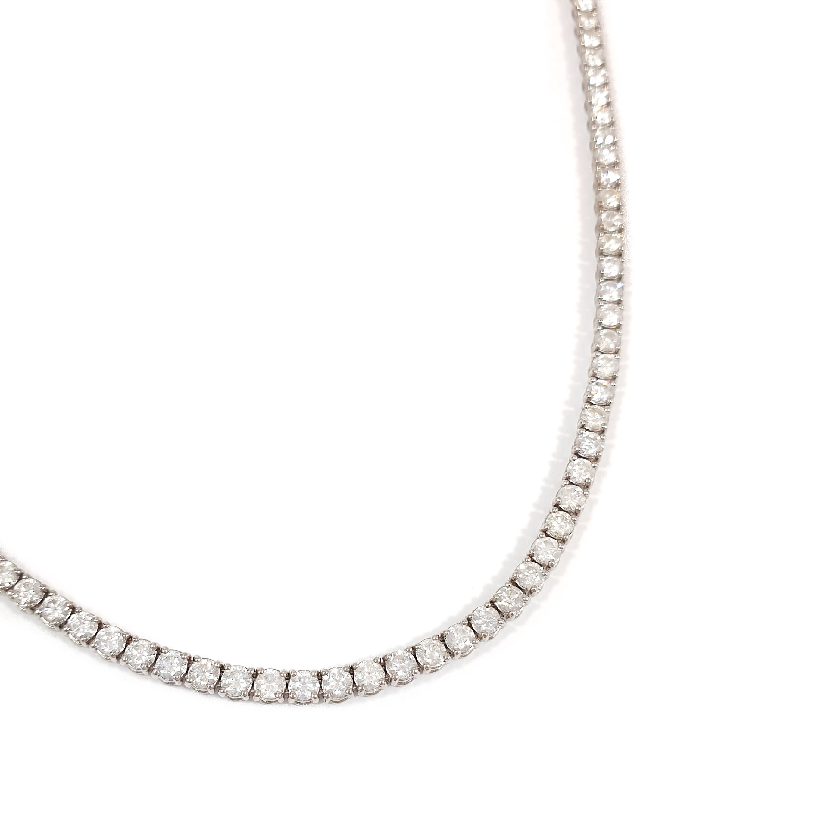 Colar Riviera Diamantes 9,10ct | Marina Franco Joias