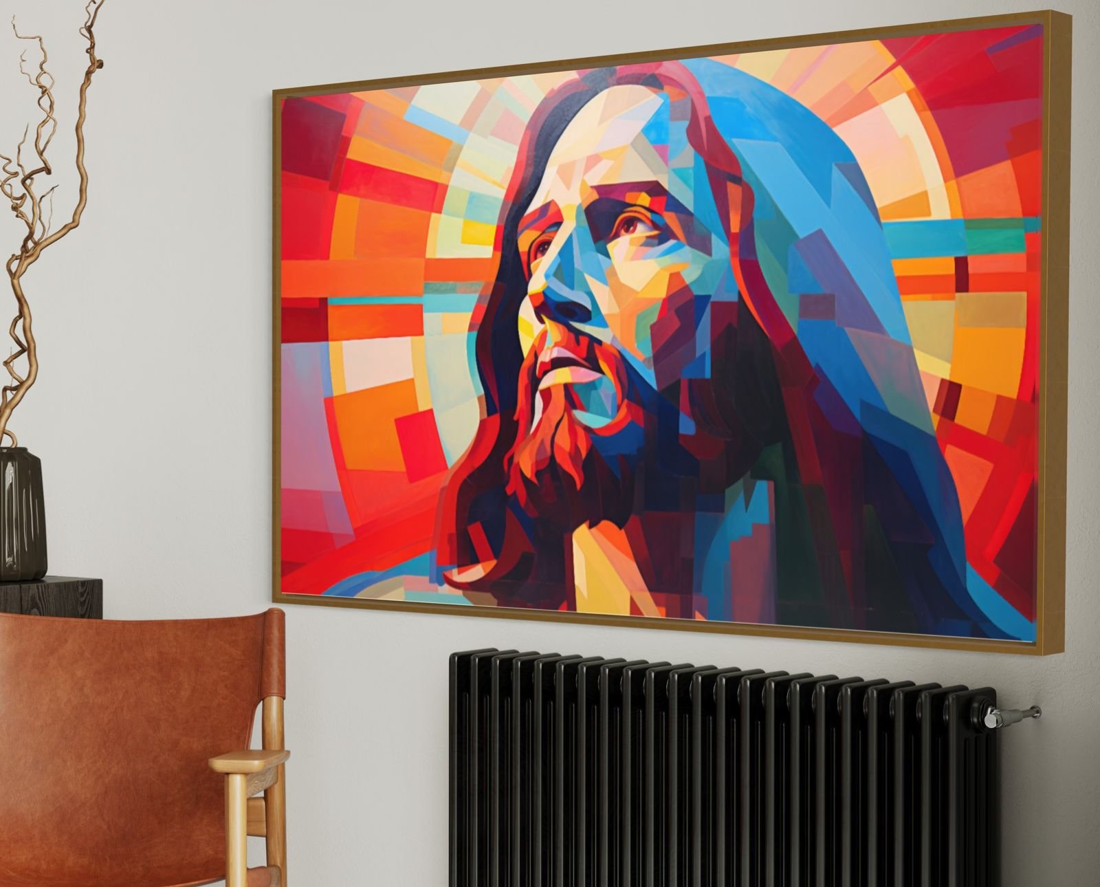 Quadro Decorativo - Jesus Cristo Abstrato | Van Gogh Quadros