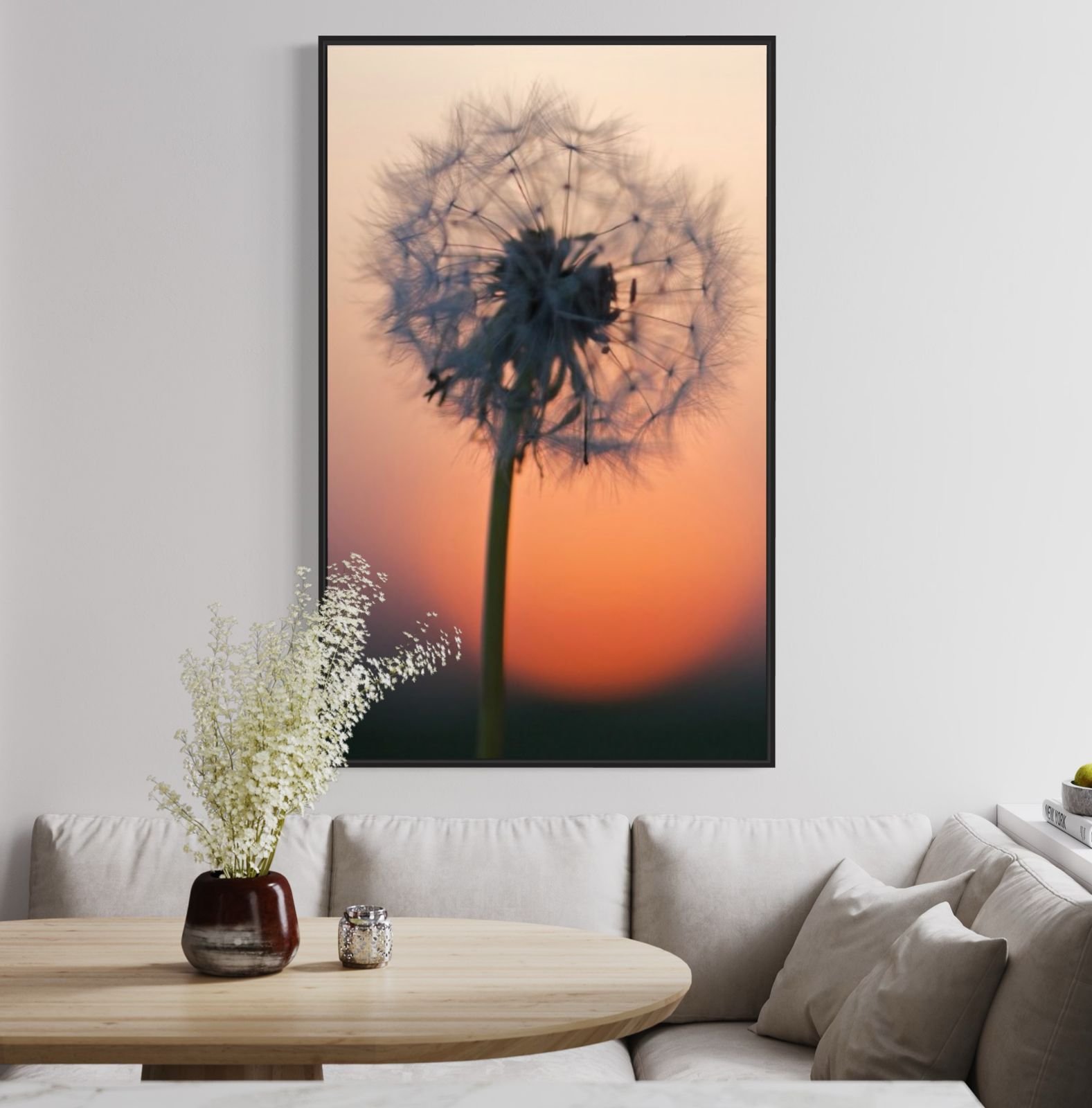 Quadro Decorativo - Dandelion in a Sunset | Van Gogh Quadros