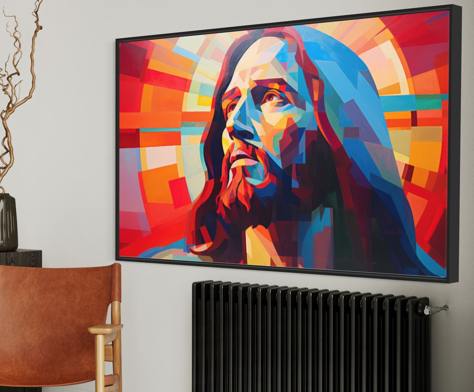 Quadro Decorativo - Jesus Cristo Abstrato | Van Gogh Quadros