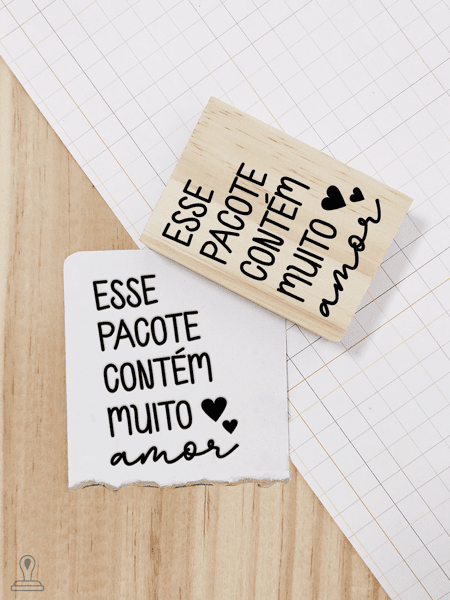 CARIMBO ESTE PACOTE CONTÉM MUITO AMOR | POLIMBO CARIMBOS CARIMBO ESTE PACOTE CONTÉM MUITO AMOR | POLIMBO CARIMBOS