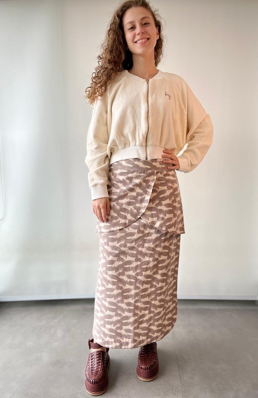 Saia estampada c/ pala RAY 38 | Me Visto Giló Brechó