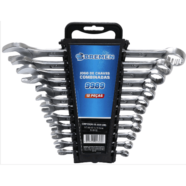 JOGO CHAVE COMBINADA 12 PC | Createk Store