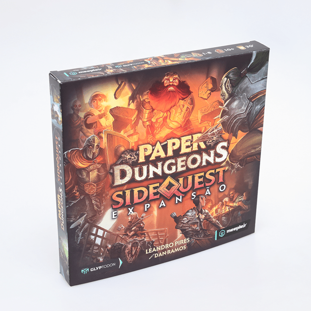 Paper Dungeons Side Quest expansão jogo Meeple BR | Elfos & Cia
