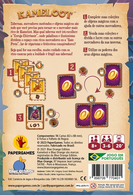 Kameloot - Jogo de Cartas PaperGames | Elfos & Cia
