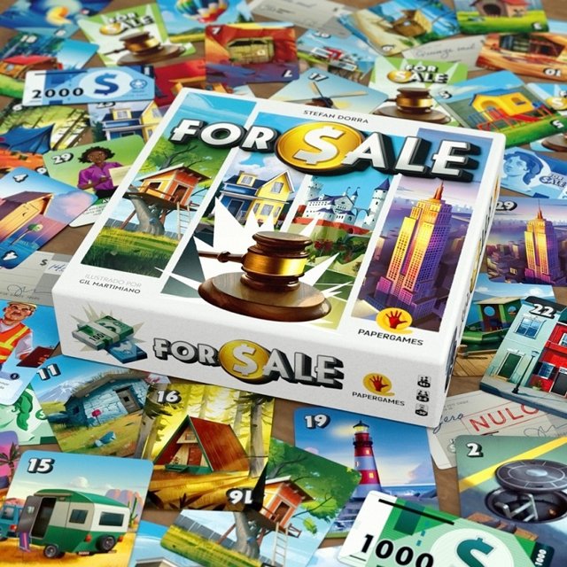 For Sale - Jogo De Tabuleiro De Leilão - Papergames | Elfos & Cia