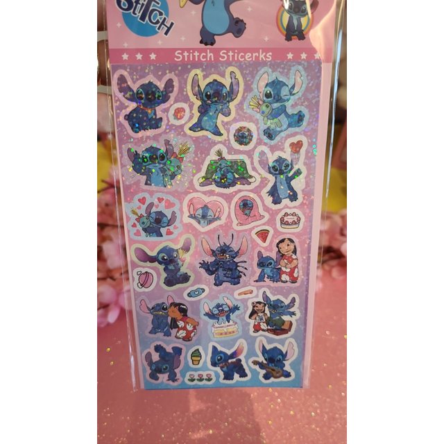 Cartela de Adesivos Holográfica Stitch Disney | Sakura Station