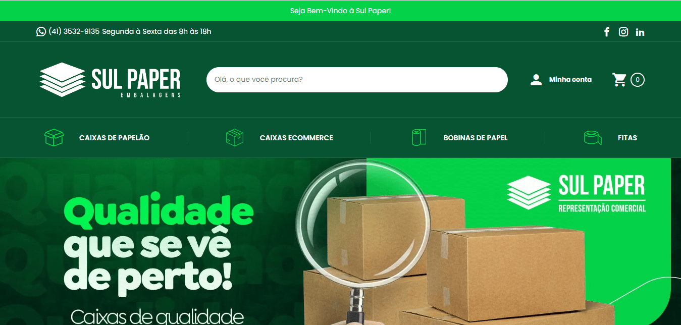 Sul Paper Embalagens | A Plataforma de E-commerce da Sulpaper