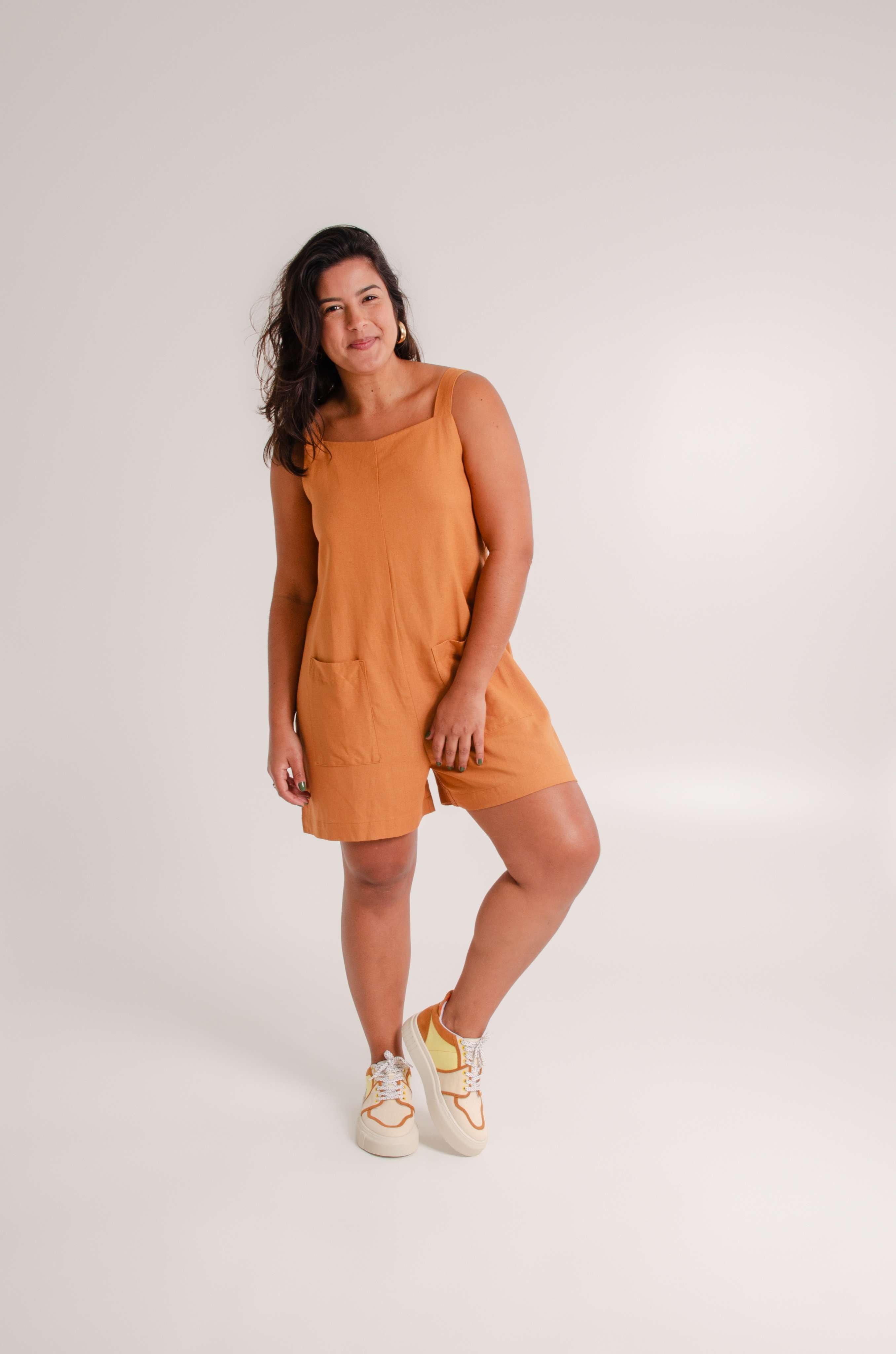 Macaquinho de Linho - Caramelo | Eufloria