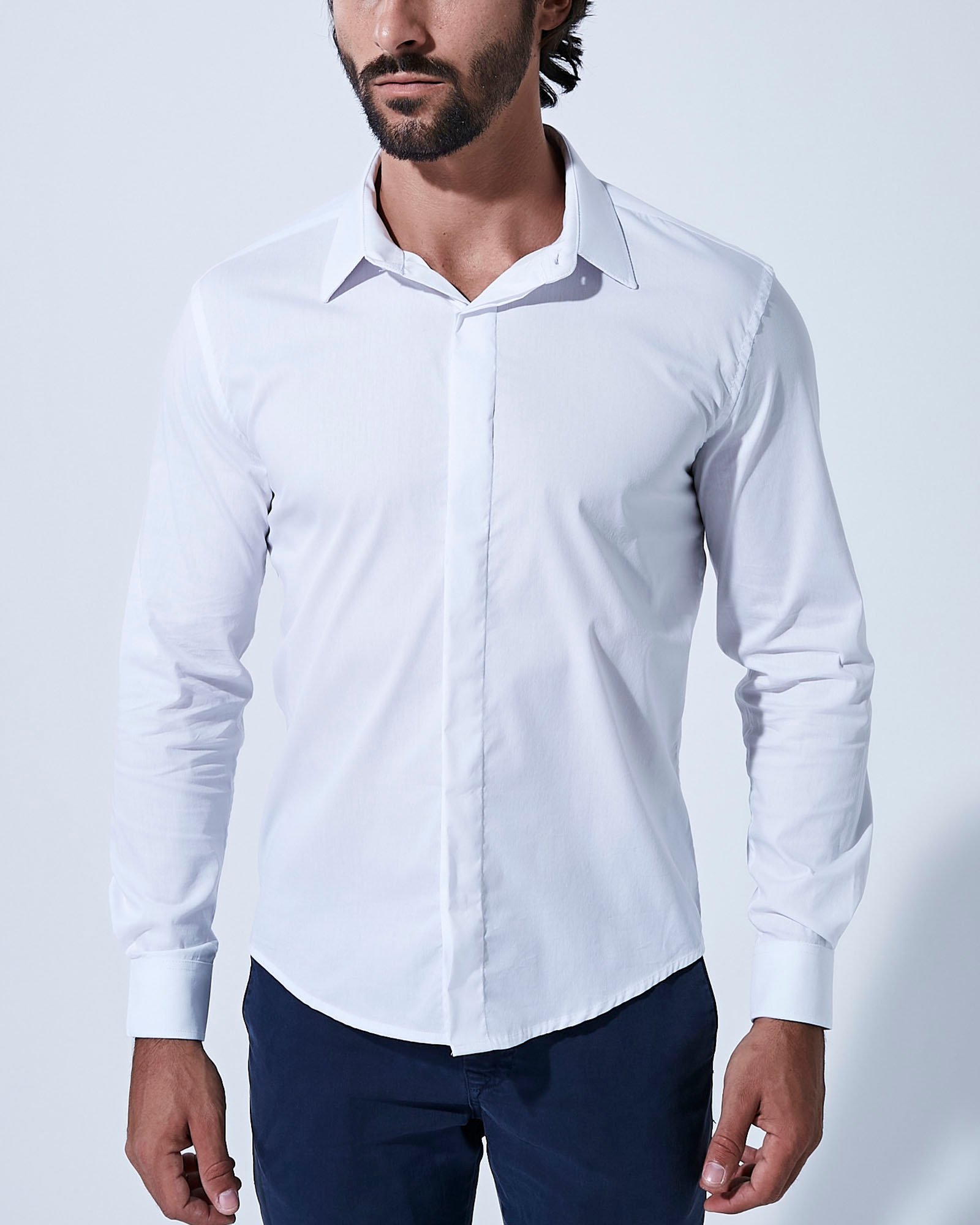 CAMISA MASCULINA VENETTIAN BRANCA MANGA LONGA | R. Mendes