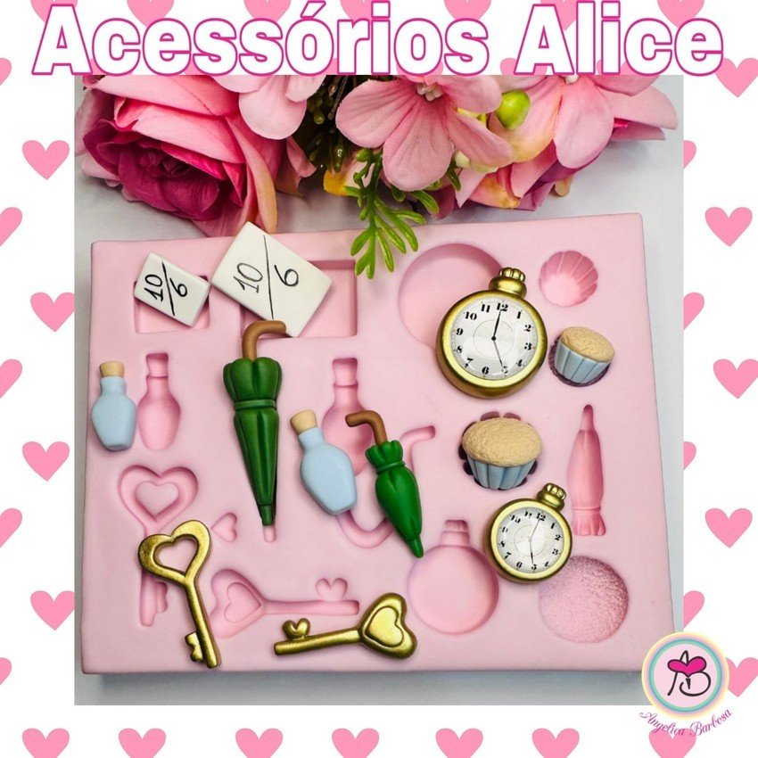 ACESSÓRIOS ALICE | Moldes de Silicone Angélica Barbosa