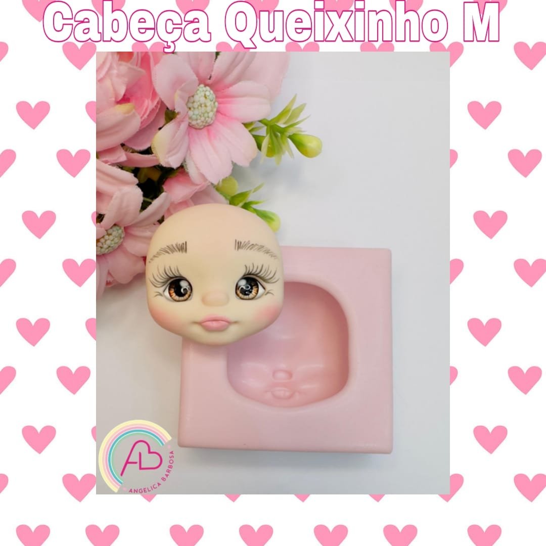 CABEÇA QUEIXINHO M | Moldes de Silicone Angélica Barbosa