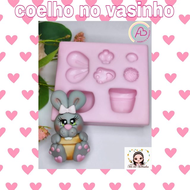 COELHO NO VASINHO | Moldes de Silicone Angélica Barbosa