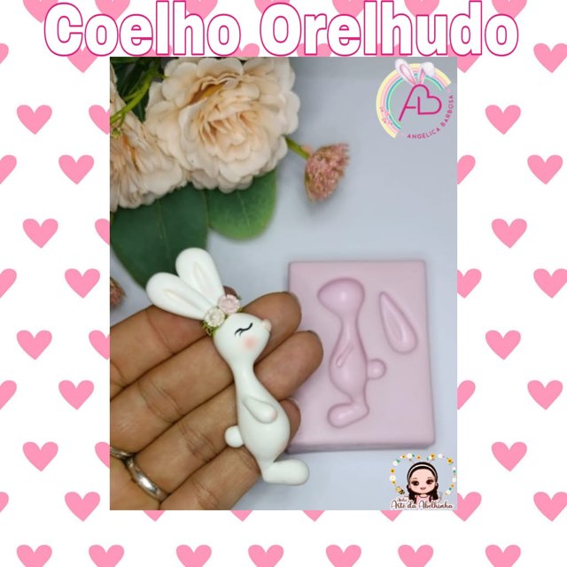 COELHO ORELHUDO | Moldes de Silicone Angélica Barbosa