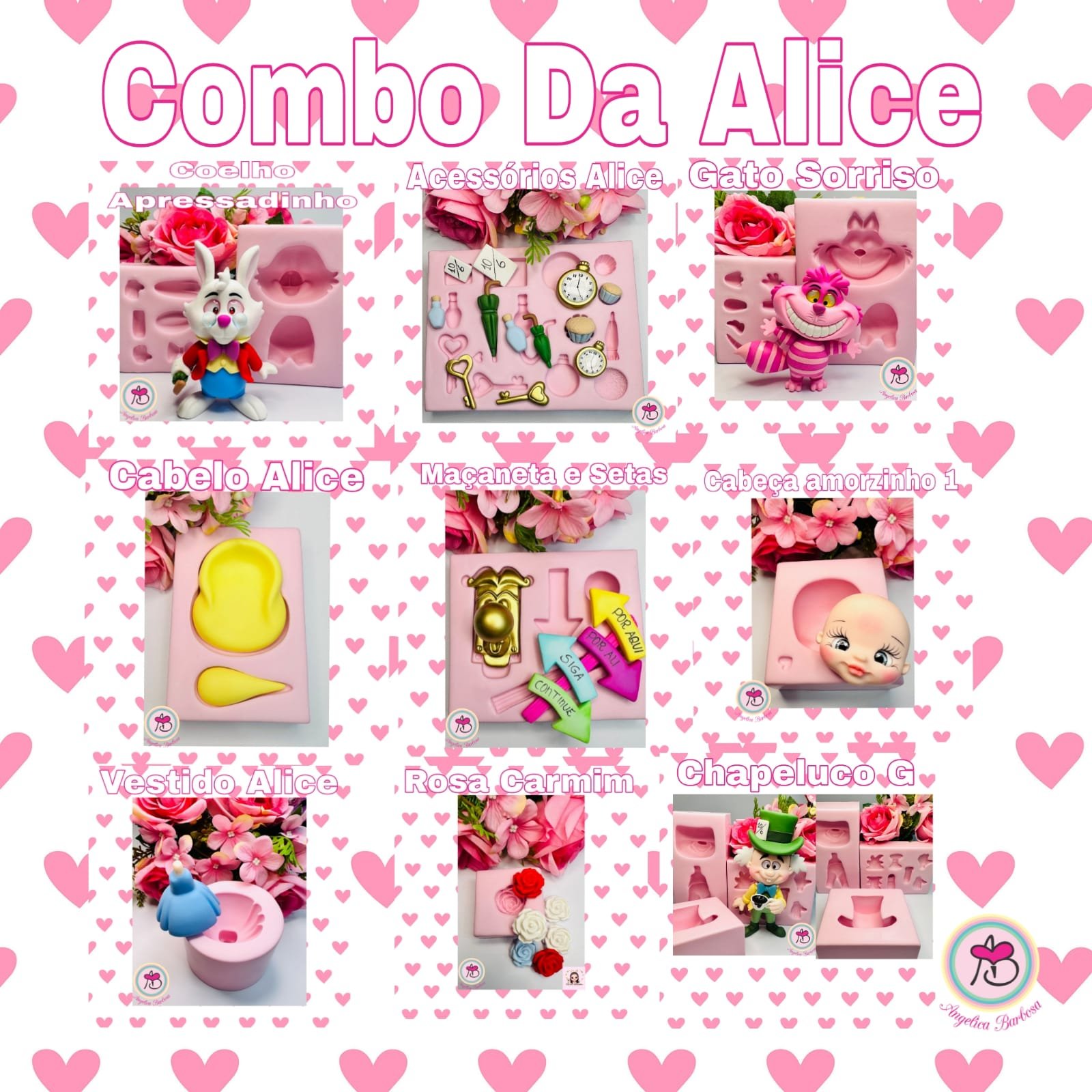 COMBO ALICE | Moldes de Silicone Angélica Barbosa