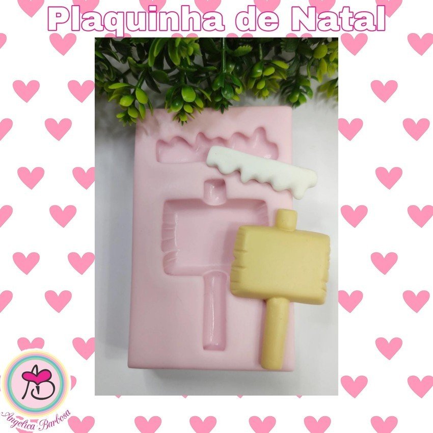 Plaquinha De Natal Moldes De Silicone Angélica Barbosa