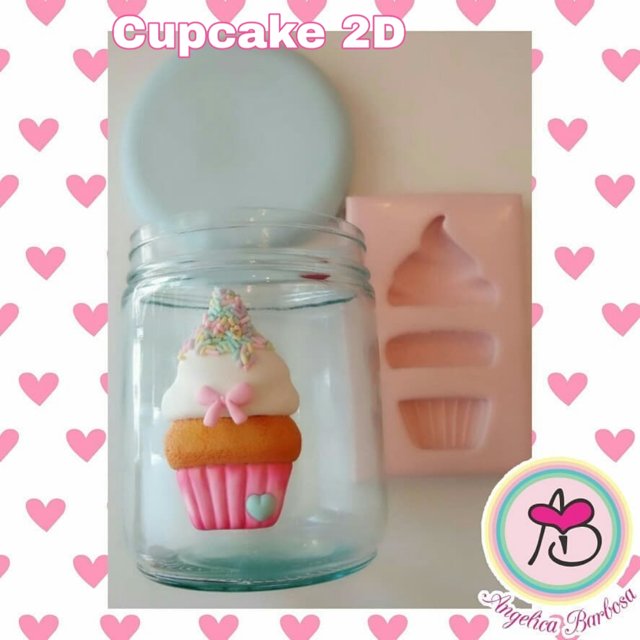 CUPCAKE 2D | Moldes de Silicone Angélica Barbosa