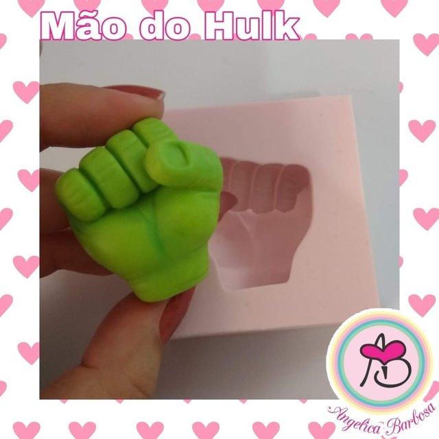 MÃO DO HULK | Moldes de Silicone Angélica Barbosa
