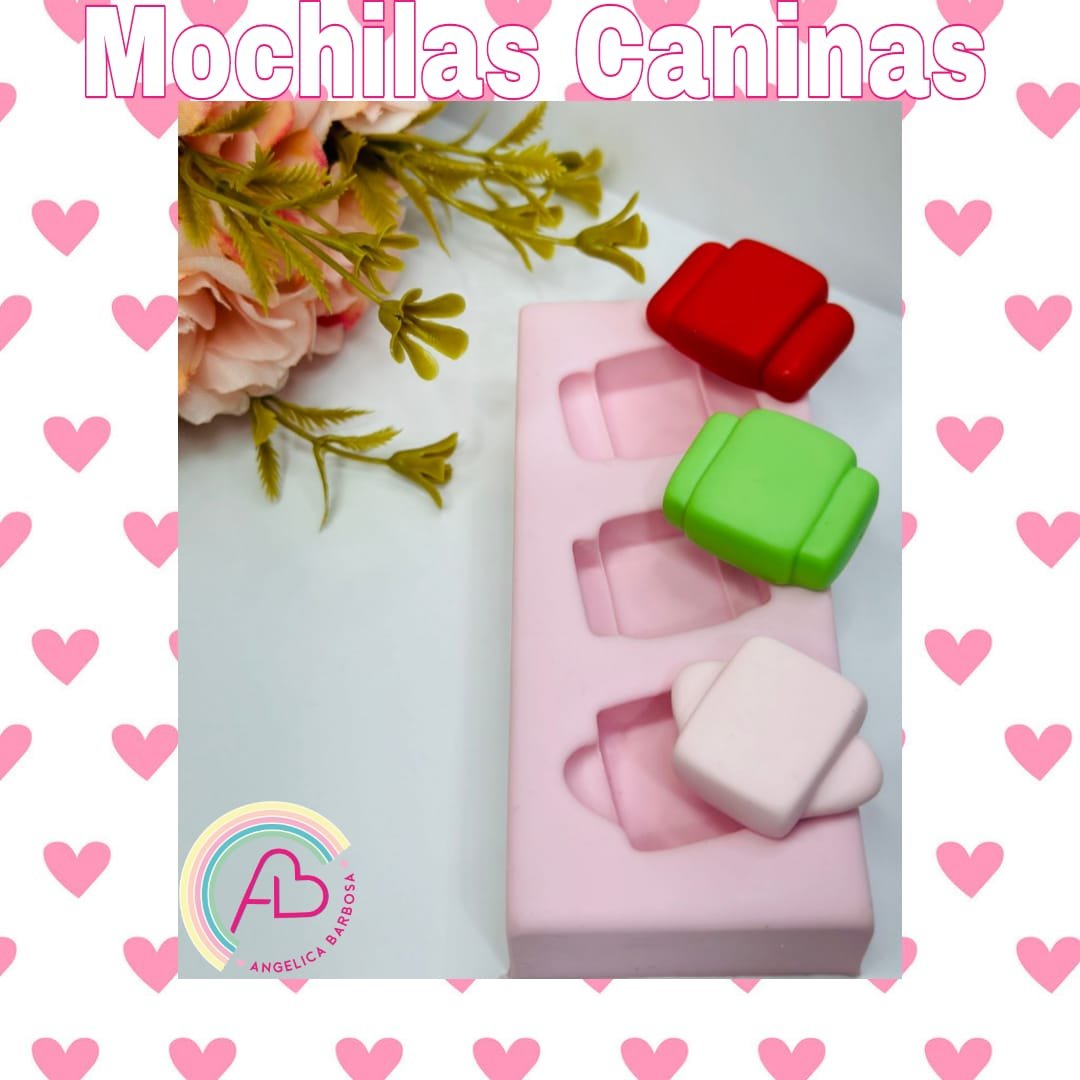 MOCHILAS CANINAS | Moldes de Silicone Angélica Barbosa
