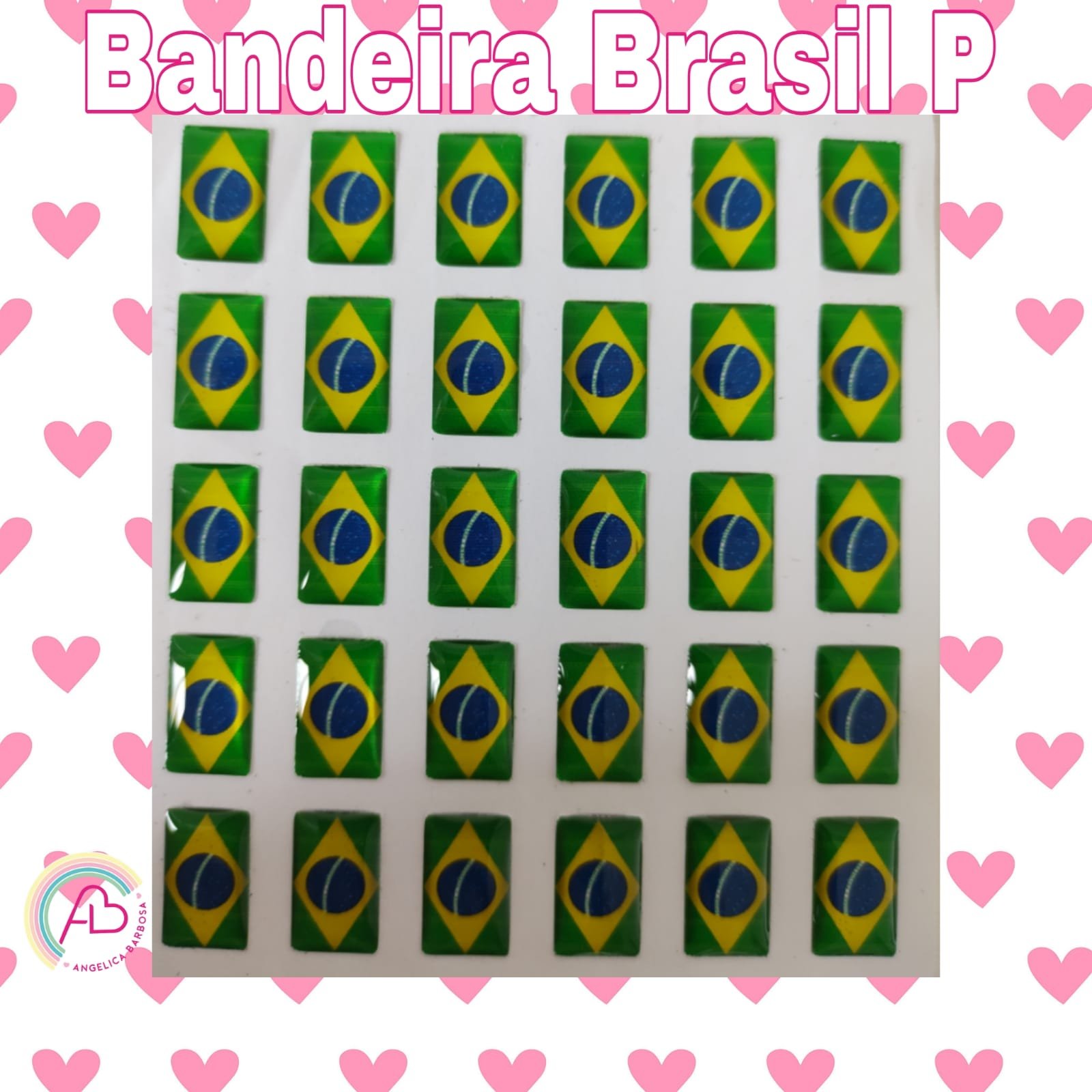 BANDEIRA BRASIL P | Moldes de Silicone Angélica Barbosa