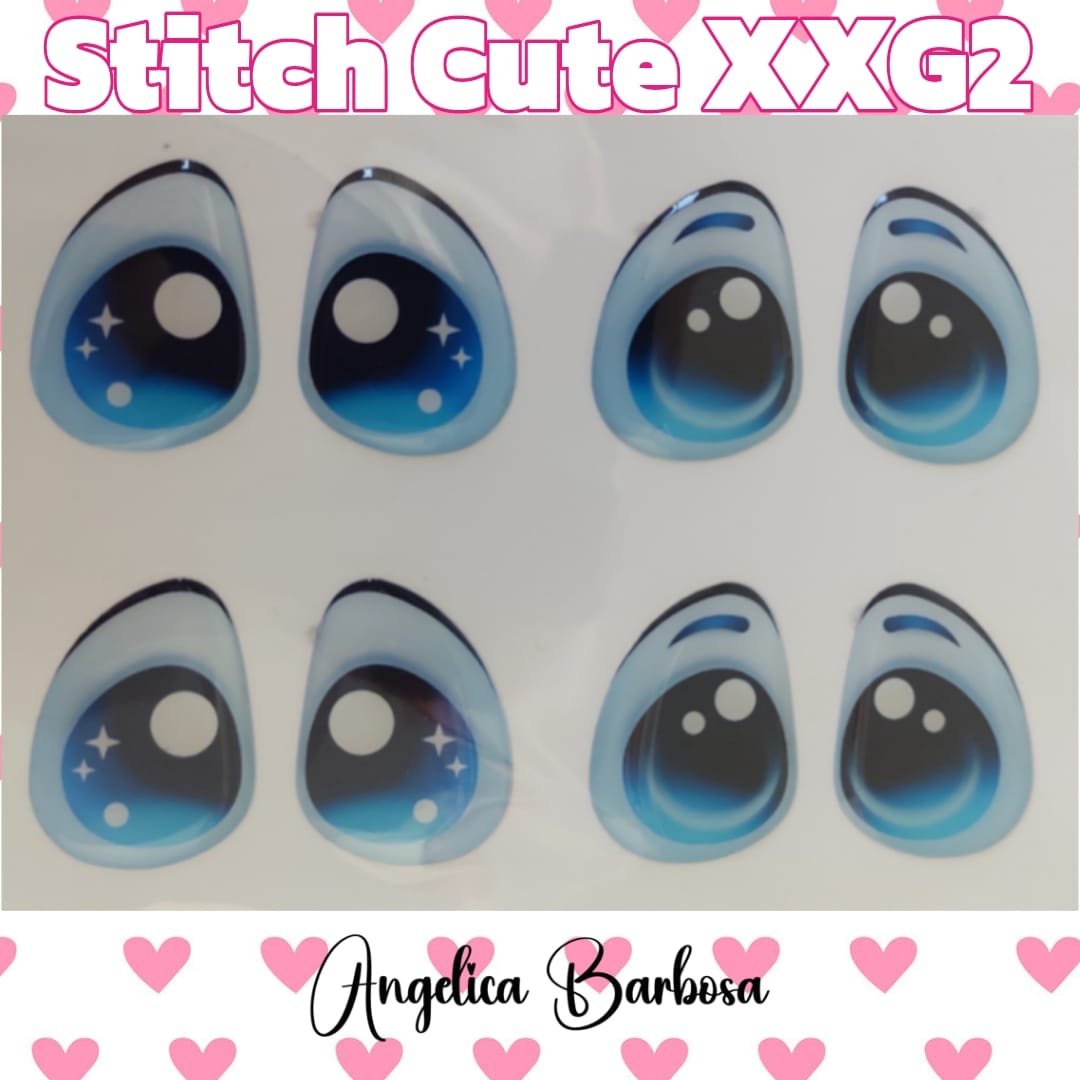 OLHO STITCH CUTE XXG2 | Moldes de Silicone Angélica Barbosa