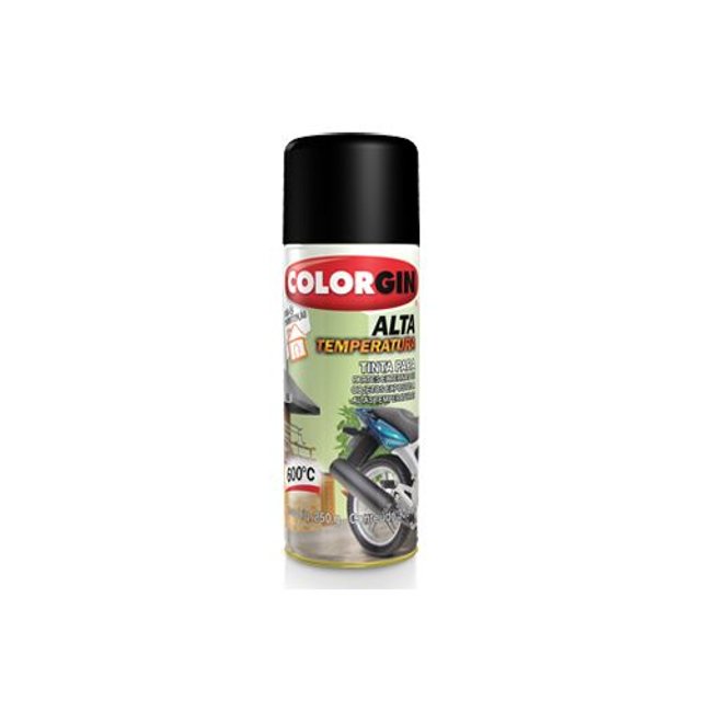 TINTA SPRAY ALTA TEMPERATURA 350ML - COLORGIN - ALUMINIO | FERRAGENS FLORENZA LTDA