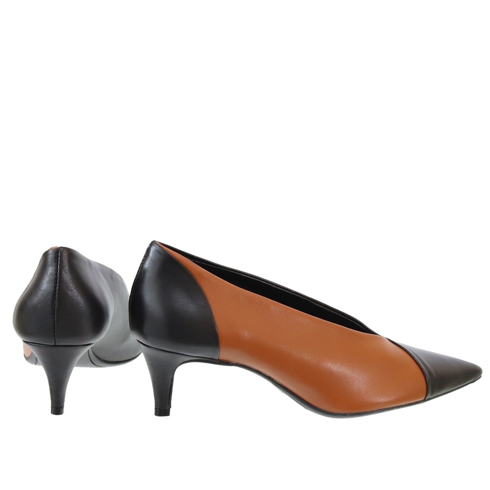 Scarpin Decote Alto Bicolor Bicolor 1263 Tabita | Moselle Sapatos Femininos