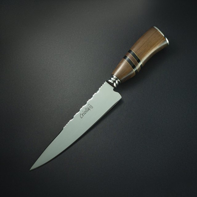 Faca Forjada Criolla com Cabo de Madeira em 8 Pol. | Elmo Cutelaria