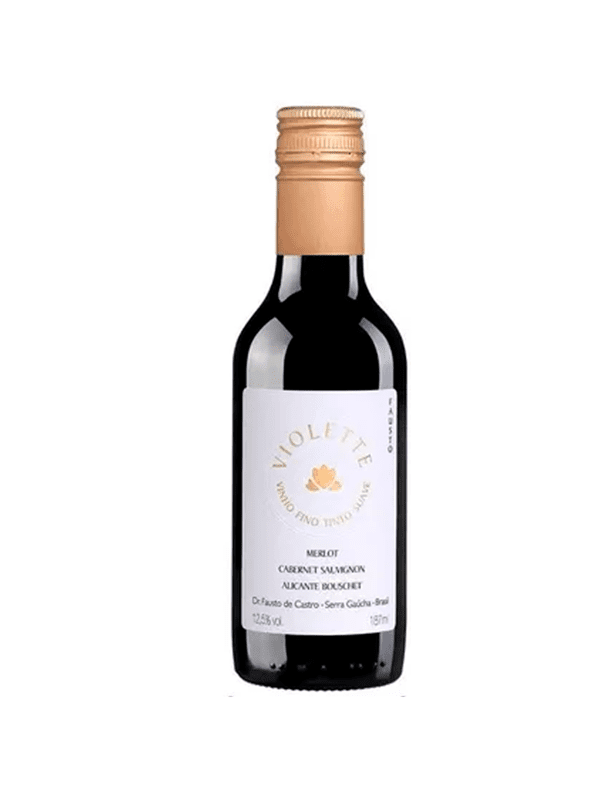 Mini Vinho Fausto Violette Tinto Suave 187ml | Werle Comercial ...