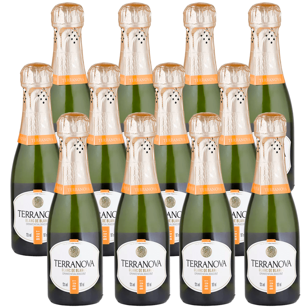 Kit com 12 Mini Espumantes Terranova Brut 187ml | Werle | WerleComercial
